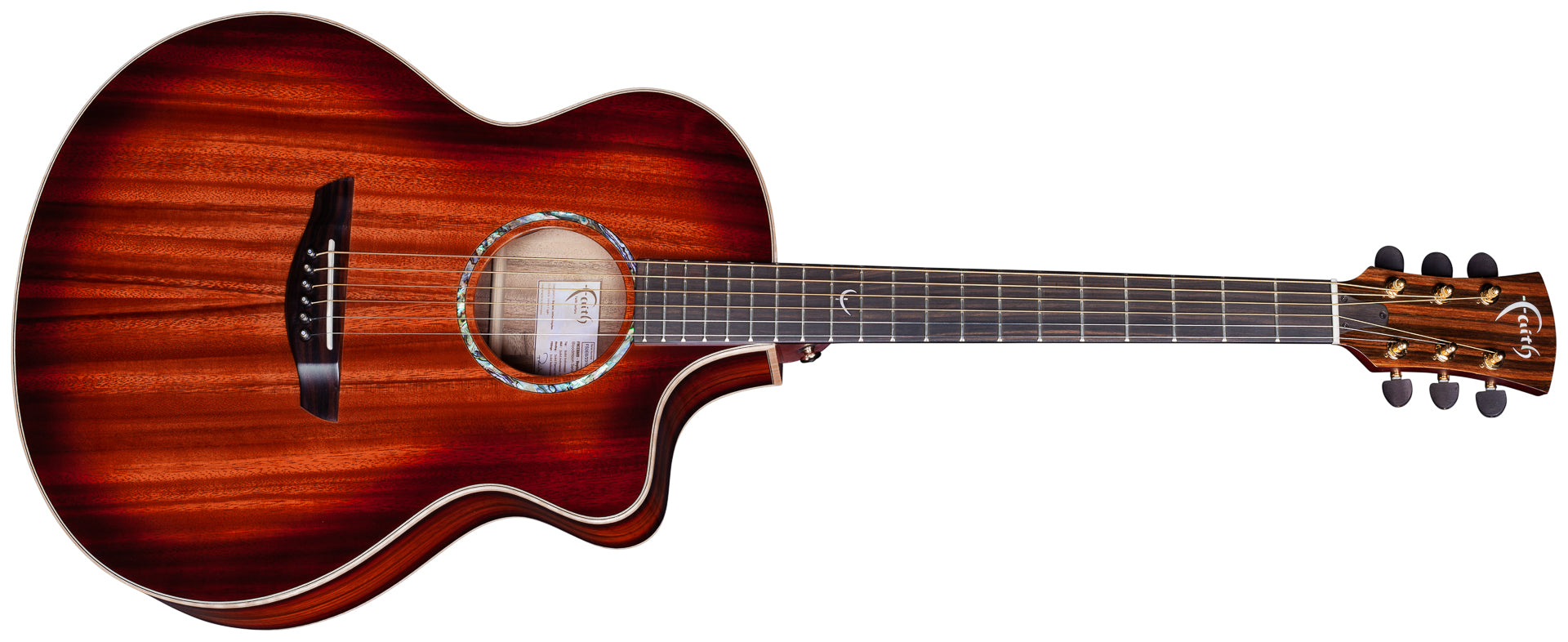 Faith Blood Moon Neptune Cutaway Electro FNCEBMB | Handmade Acoustic ...